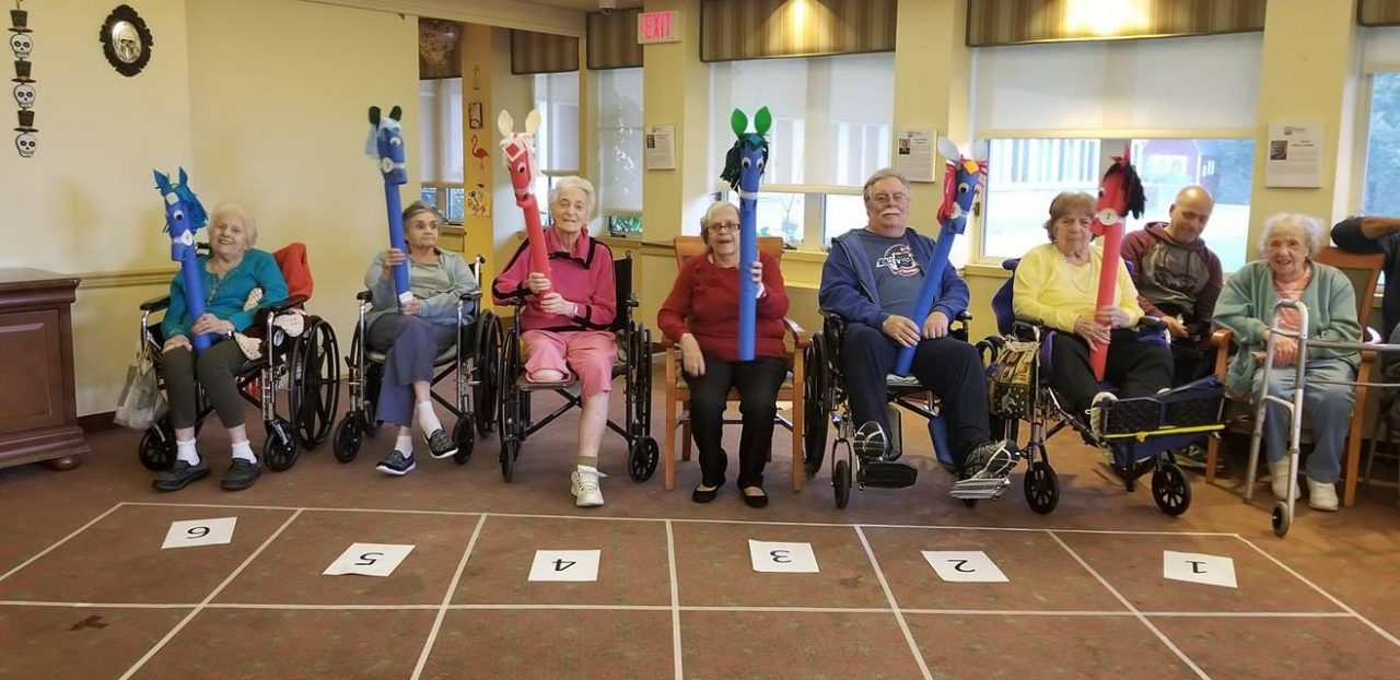 Pool Noodle Horse Race Activity for Seniors