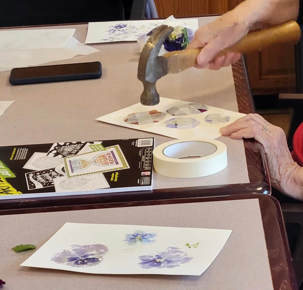 Hammered Flowers Art Activity for Seniors