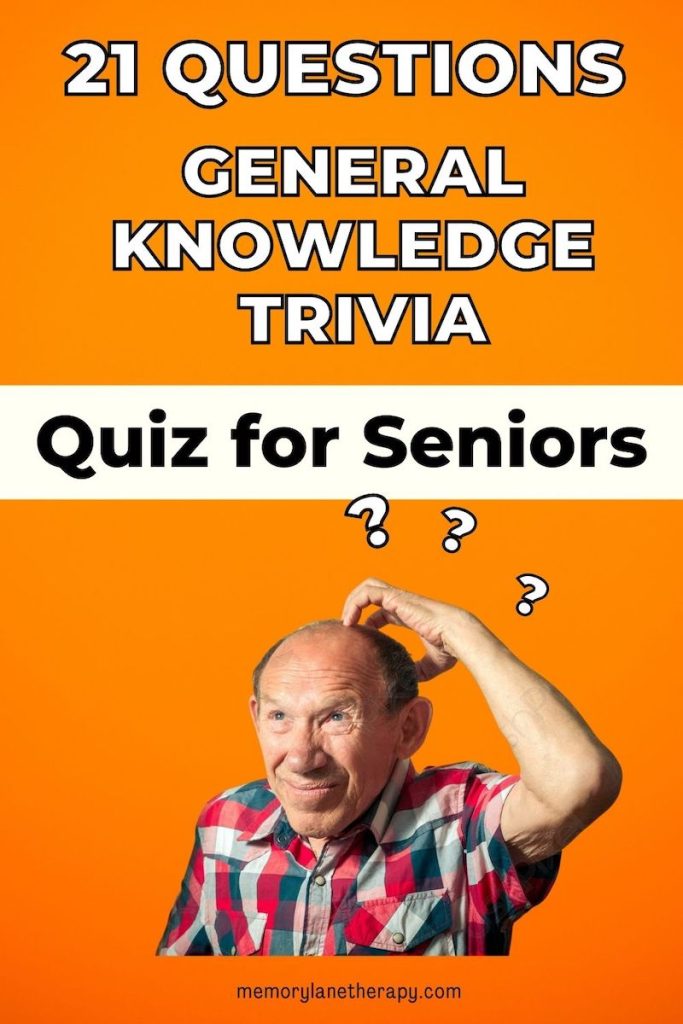 Quizzes for Seniors - Page 7 of 10 - Memory Lane Therapy