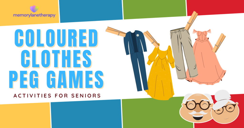 Coloured Clothes Peg Games Activity for Seniors - Memory Lane Therapy