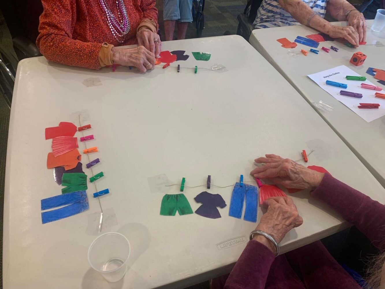 Coloured Clothes Peg Games Activity for Seniors - Memory Lane Therapy