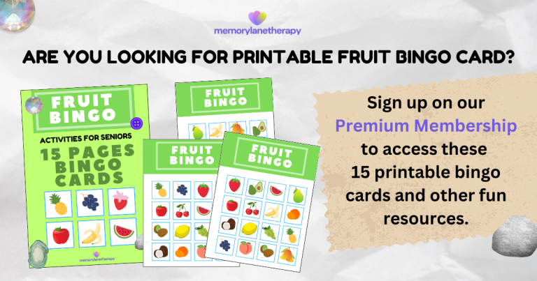 Fruit Bingo: Fun activity game for Seniors to Boost Cognitive Skills ...