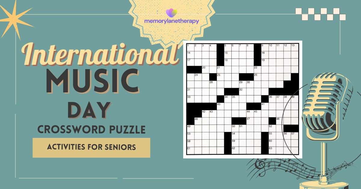 International Music Day Crossword for Seniors