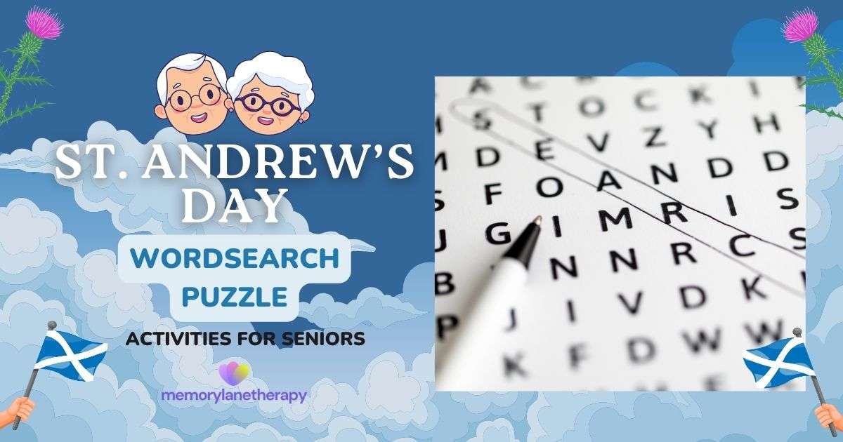 St. Andrew's Day Word Search for Seniors