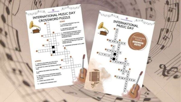 International Music Day Crossword for Seniors