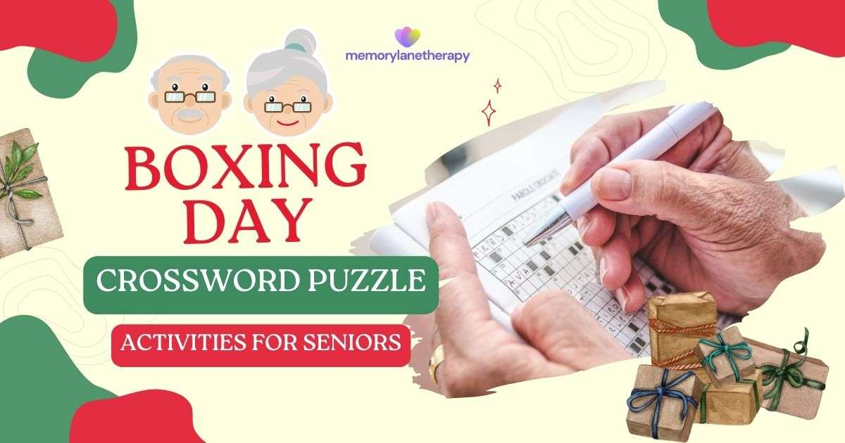Boxing Day Crossword Puzzle for Seniors