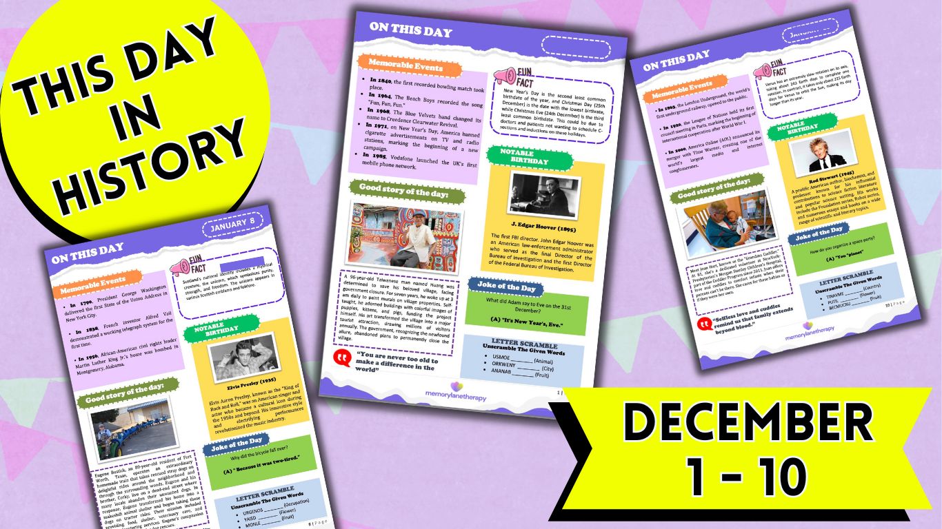 This Day in History: December 1-10 Events