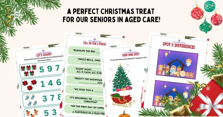 Christmas Season Memory Care Activity Book - Memory Lane Therapy