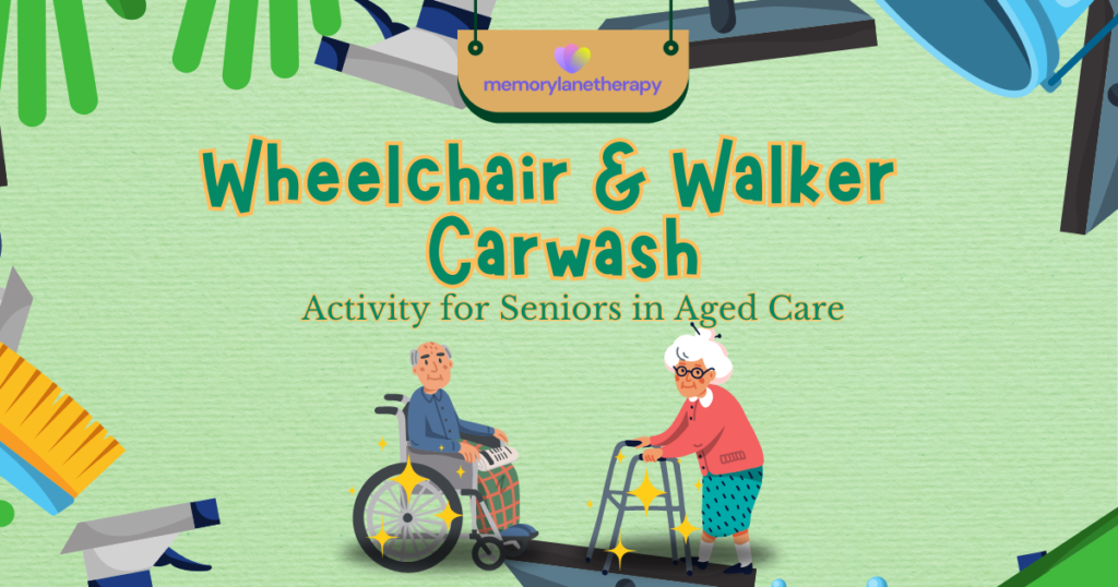 Wheelchair and Walker Carwash Activity for Seniors in Aged Care
