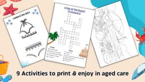 A Day at the Beach Activity Book for Seniors - Memory Lane Therapy