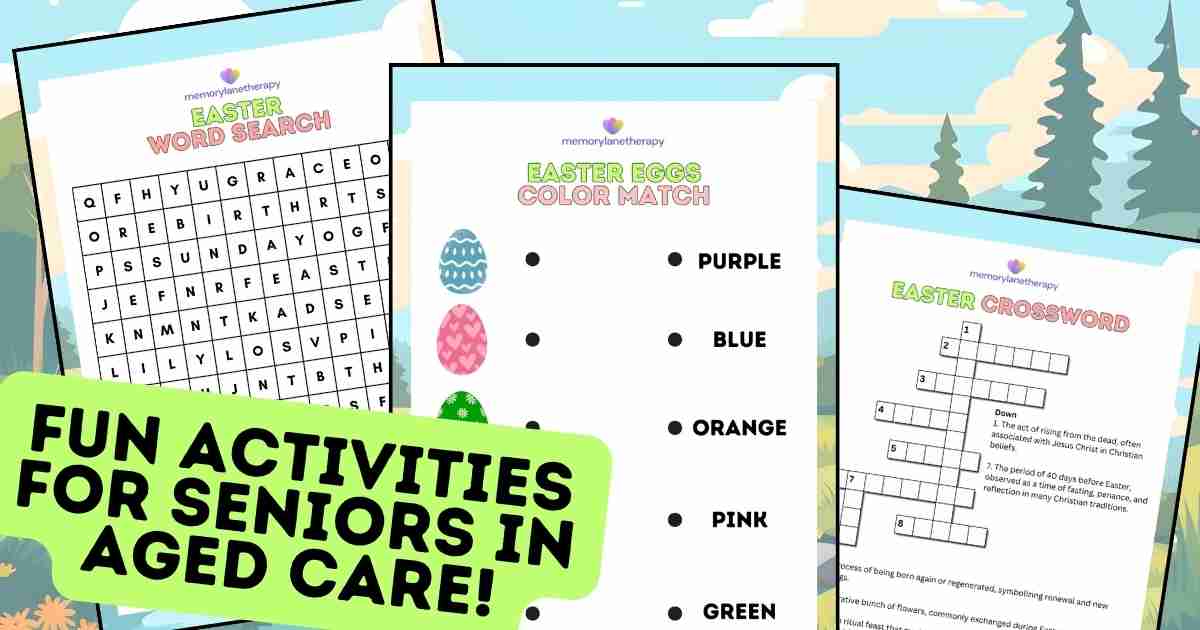Easter Activity Book for Seniors - Memory Lane Therapy