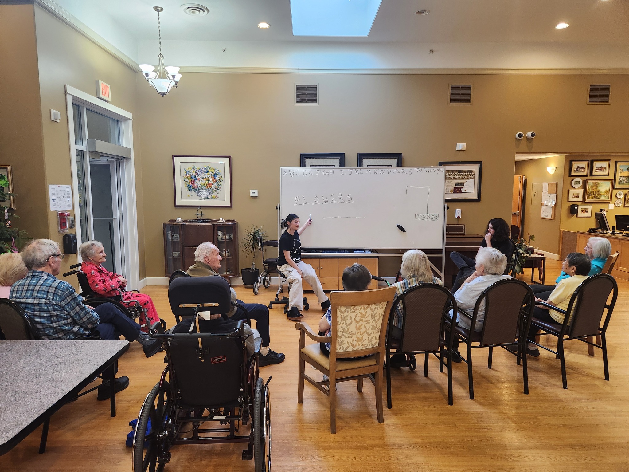 Whiteboard Hangman Game for Seniors