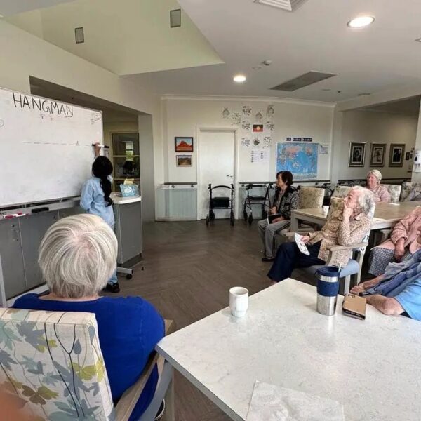 Whiteboard Hangman Game for Seniors