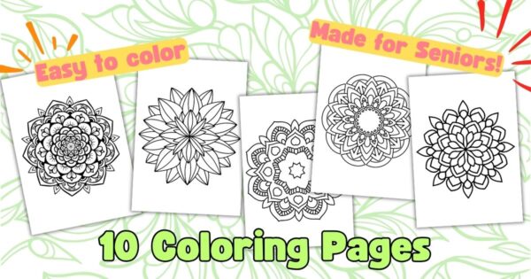 Mandala Coloring Book for Seniors in Aged Care