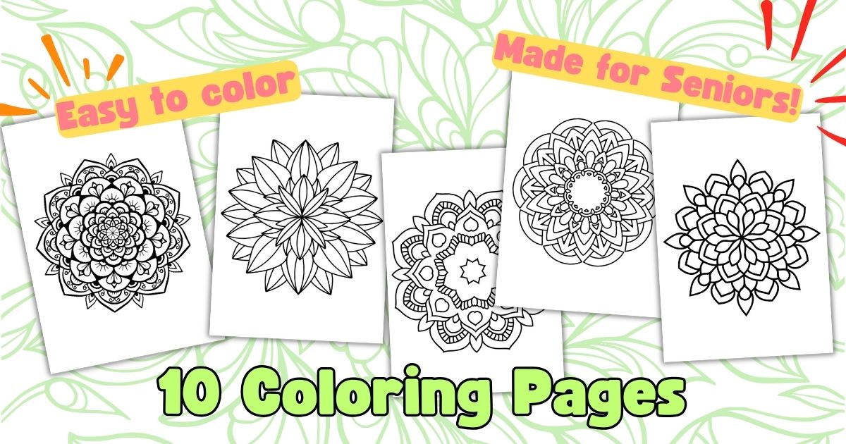Mandala Coloring Book for Seniors in Aged Care
