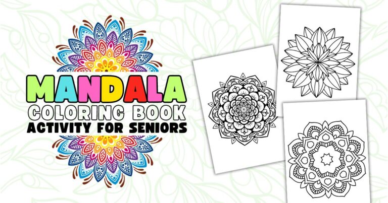 Mandala Coloring Book for Seniors in Aged Care