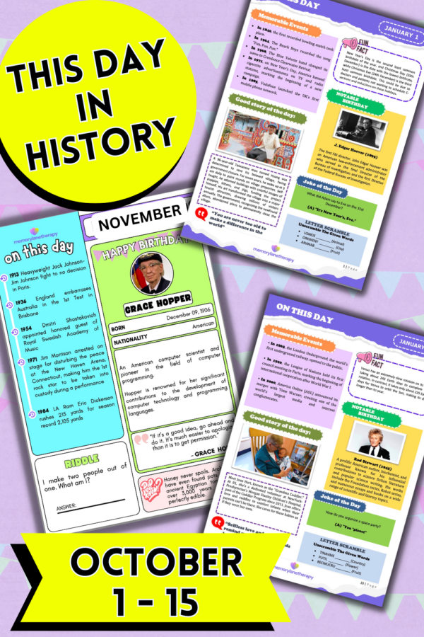 October Activities for Seniors | Memory Lane Therapy