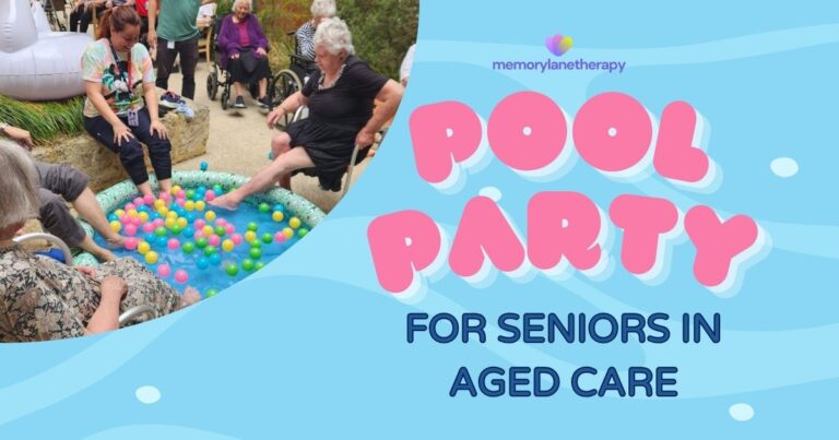 Pool Party for Seniors in Aged Care - Memory Lane Therapy