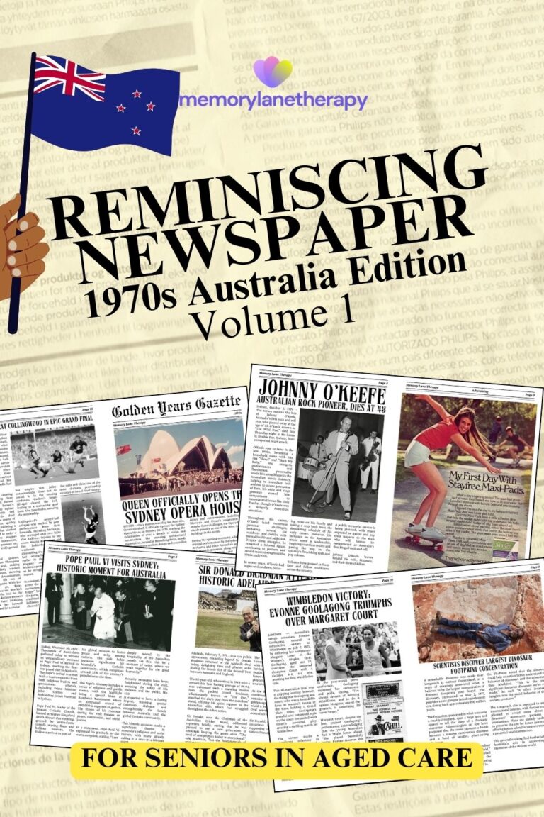 Reminiscing Newspapers - Memory Lane Therapy