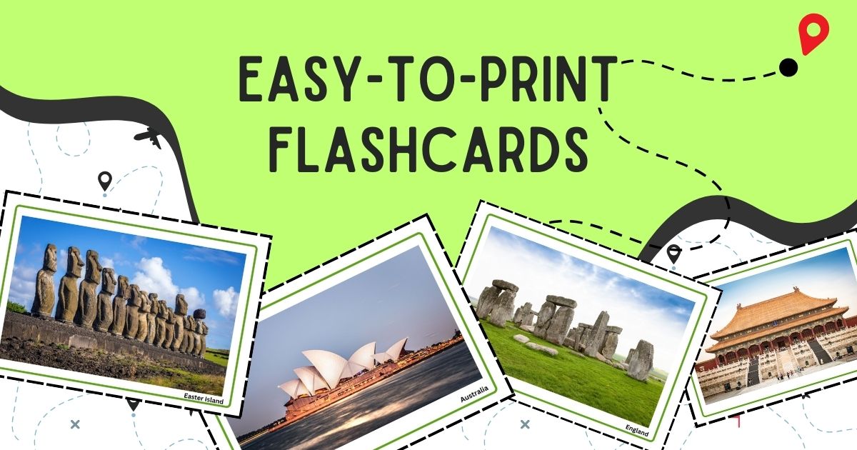 Landmark Quiz with Flash Cards for Seniors - Memory Lane Therapy
