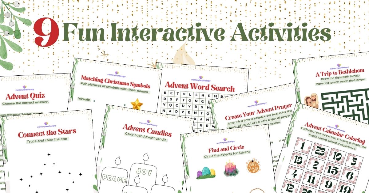 Advent Activity Book for Seniors in Aged Care - Memory Lane Therapy