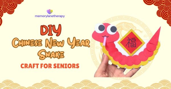 DIY Chinese New Year Snake Craft for Seniors - Memory Lane Therapy