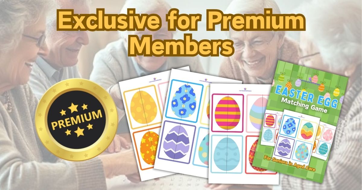 Easter Egg Matching Game for Seniors in Aged Care - Memory Lane Therapy