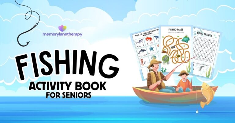 Fishing Activity Book for Seniors - Memory Lane Therapy