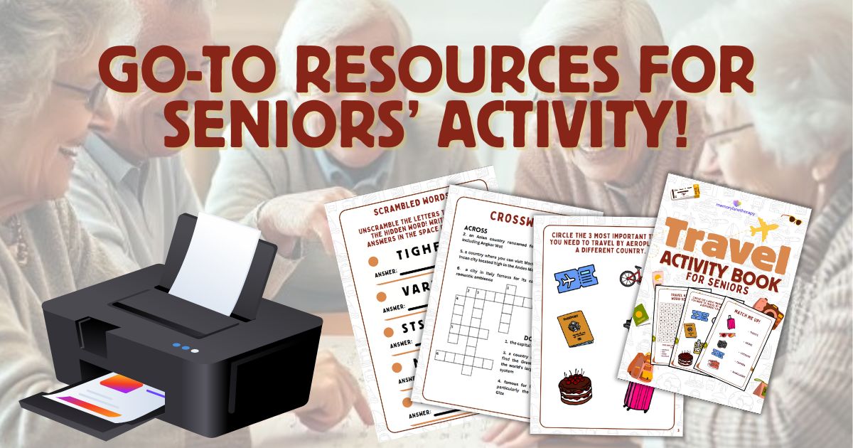 How Travel Activity Book Brings Joy to Seniors - Memory Lane Therapy