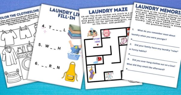Laundry Day Fun! Activity Book for Seniors