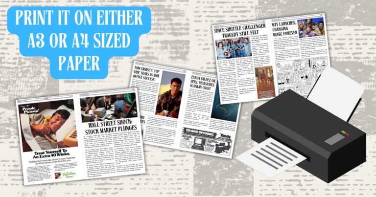 USA 1980–1985 Reminiscing Newspaper for Seniors - Memory Lane Therapy
