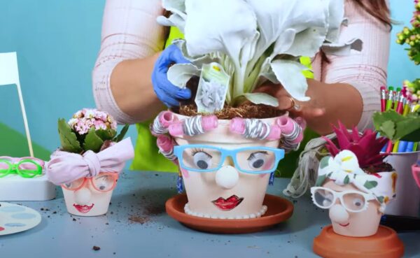 Lady Flower Pot Faces : Easy Craft for Seniors - Memory Lane Therapy