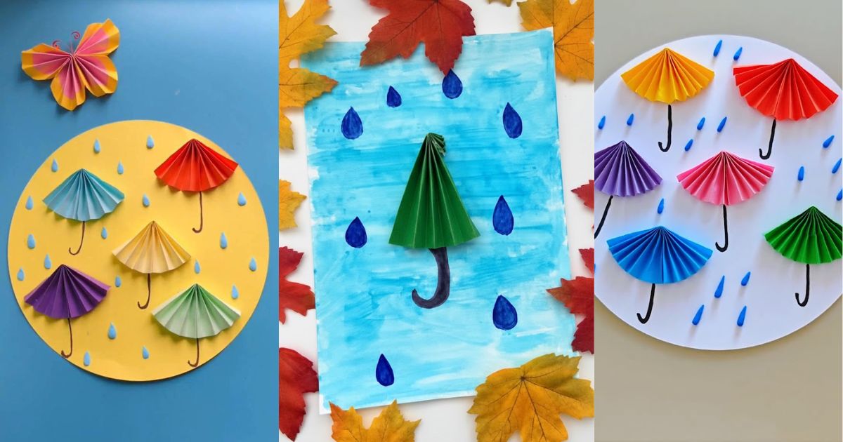 Simple Umbrella Craft for Seniors: Seasonal Paper Art Activity - Memory ...